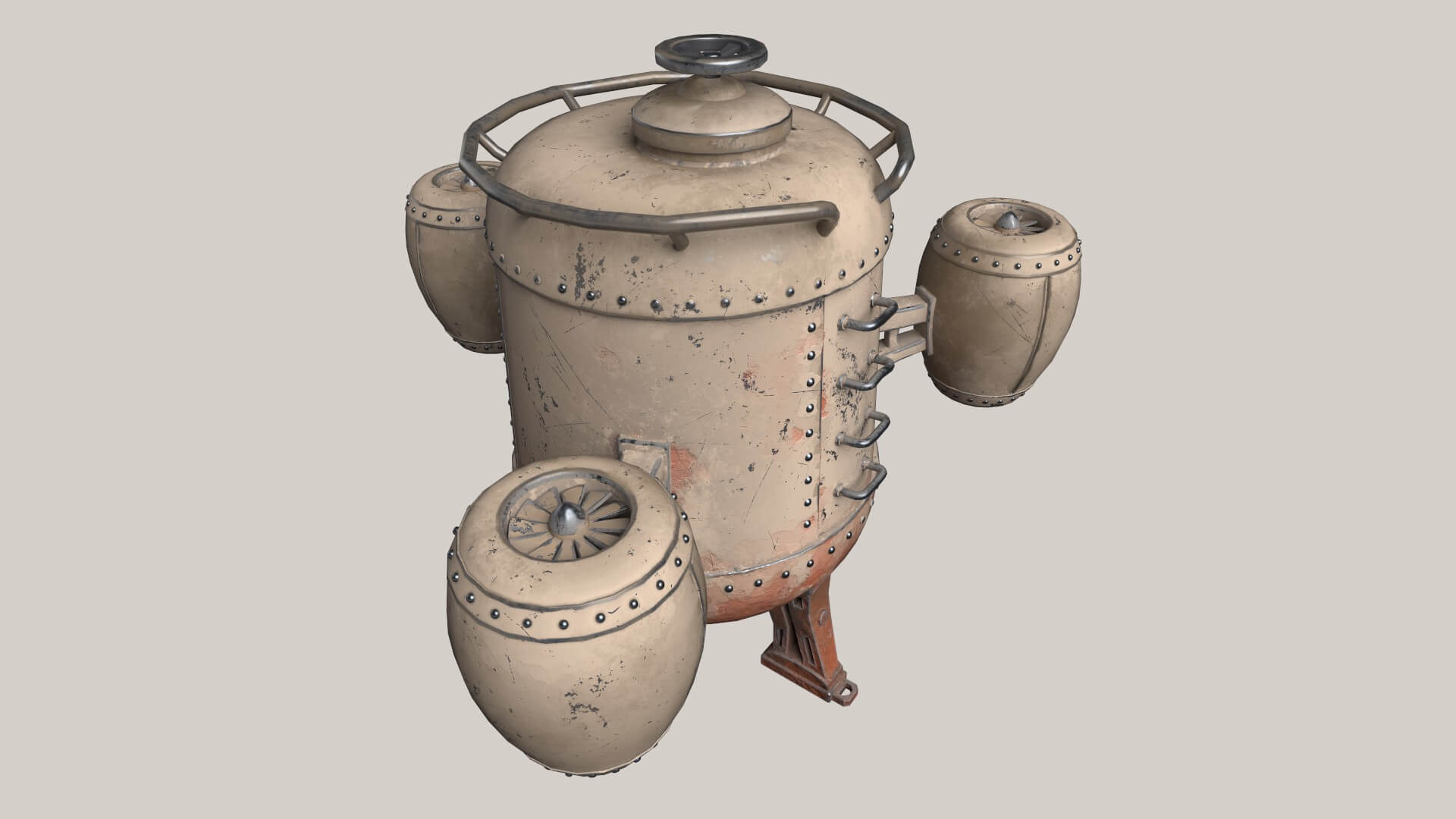 Stylized Rusty Flying Machine - 3D Model by Art_Teeves