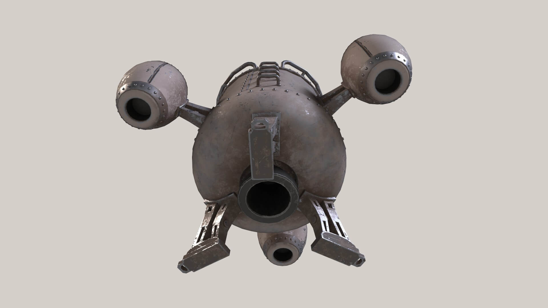 Stylized Rusty Flying Machine - 3D Model by Art_Teeves