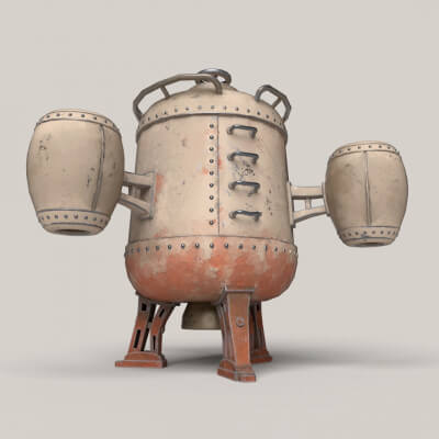 Stylized Rusty Flying Machine - 3D Model by Art_Teeves