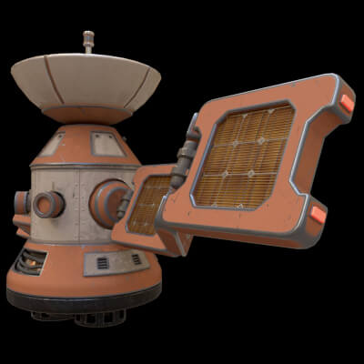 Stylized Satellite - 3D Model by Art_Teeves