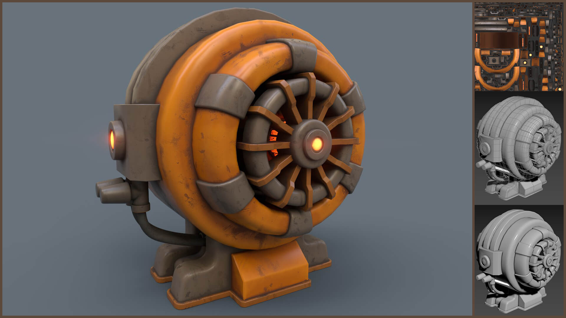 Stylized Sci-Fi Generator 3D Model by Art_Teeves