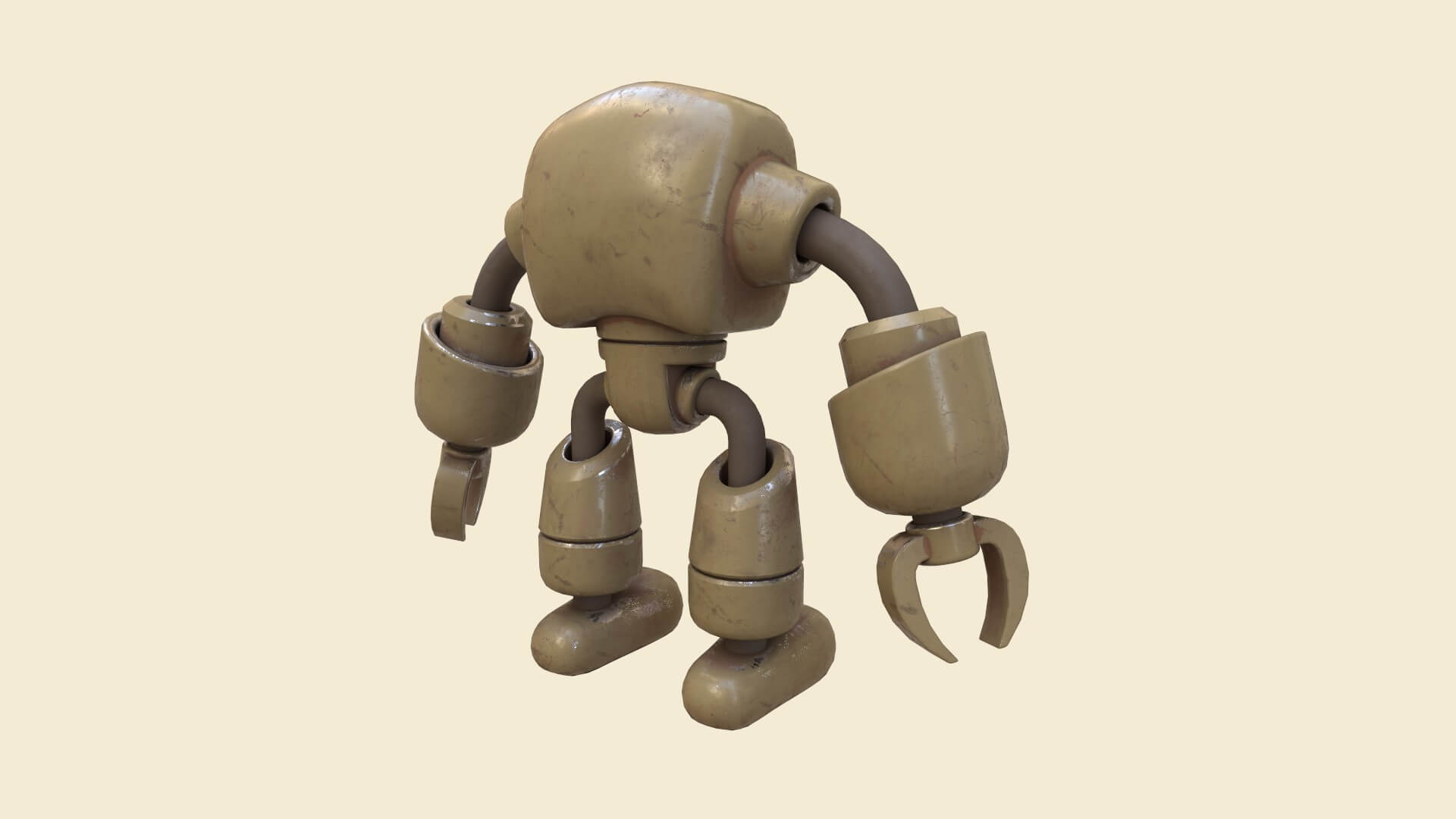 Stylized Simple Robot - 3D Model by Art_Teeves
