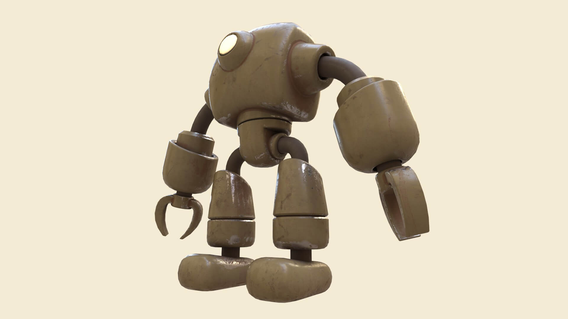 Stylized Simple Robot - 3D Model by Art_Teeves