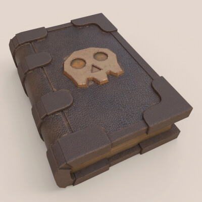 Stylized Skull Spellbook - 3D Model by Art_Teeves
