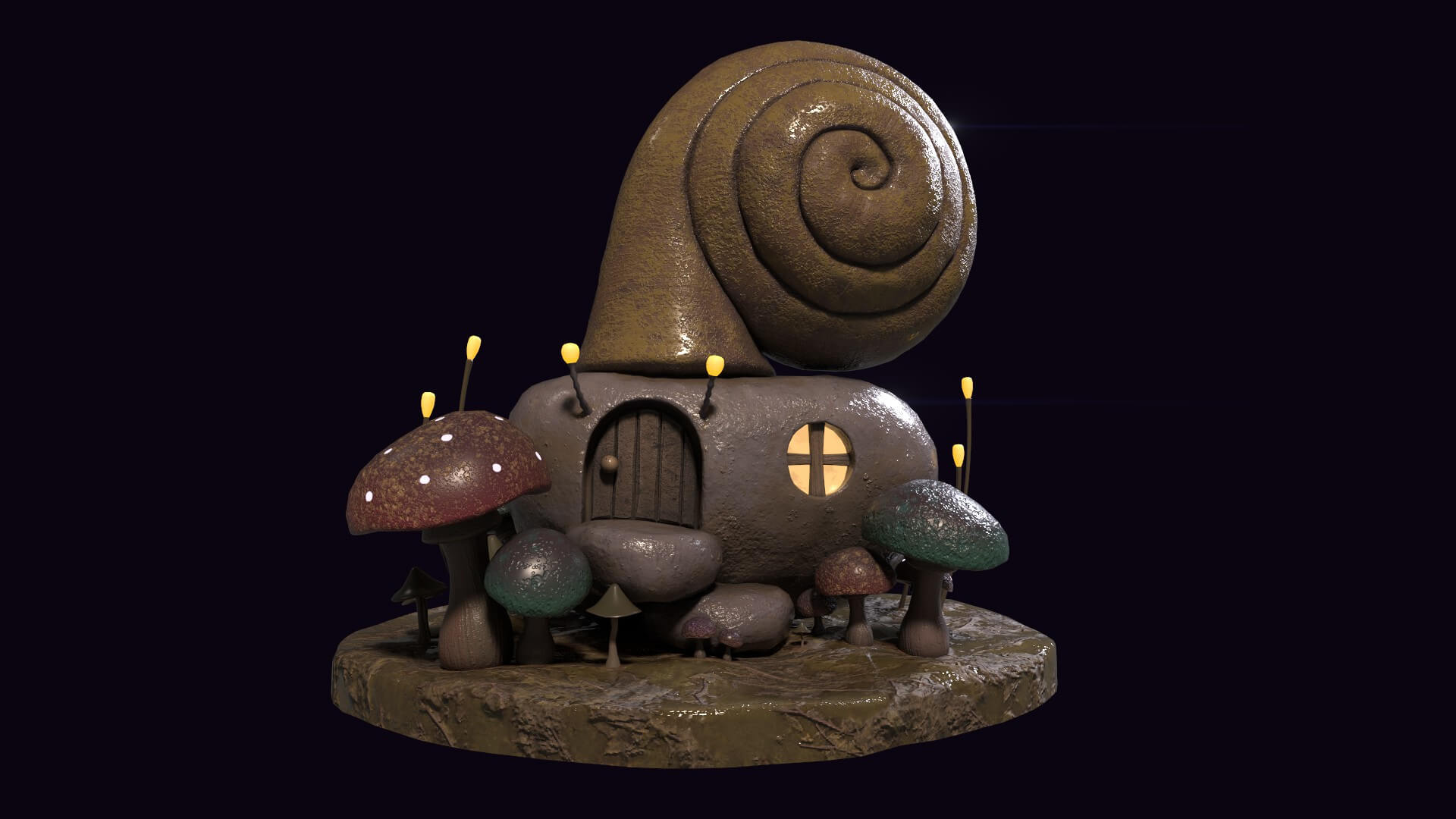 Stylized Snail House - 3D Model by Art_Teeves