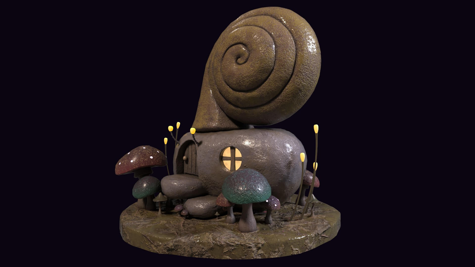 Stylized Snail House - 3D Model by Art_Teeves