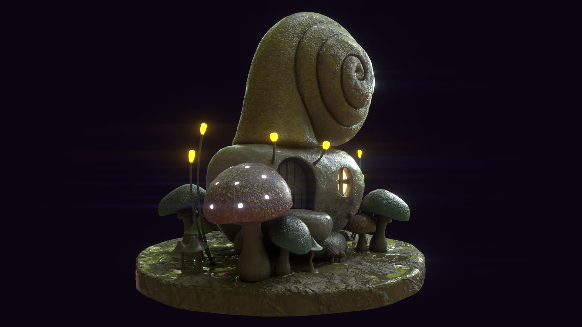 Stylized Snail House - 3D Model by Art_Teeves