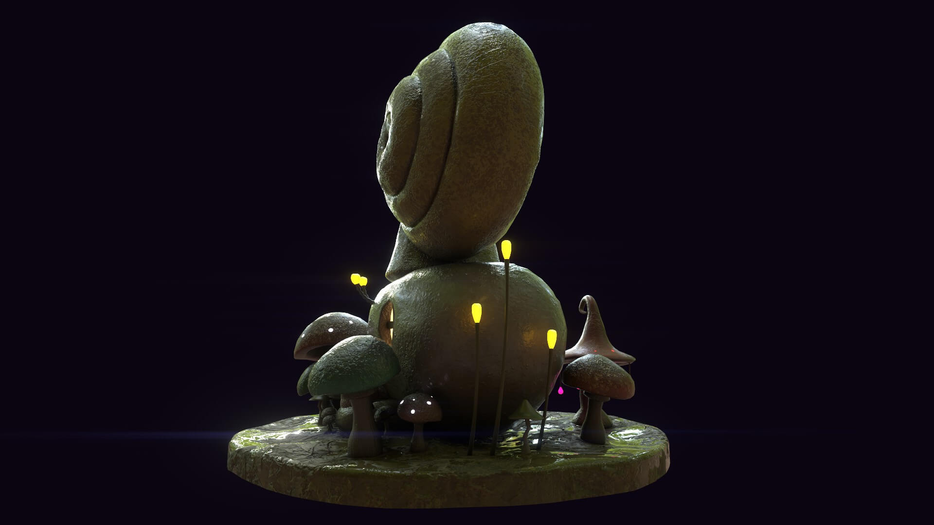 Stylized Snail House - 3D Model by Art_Teeves