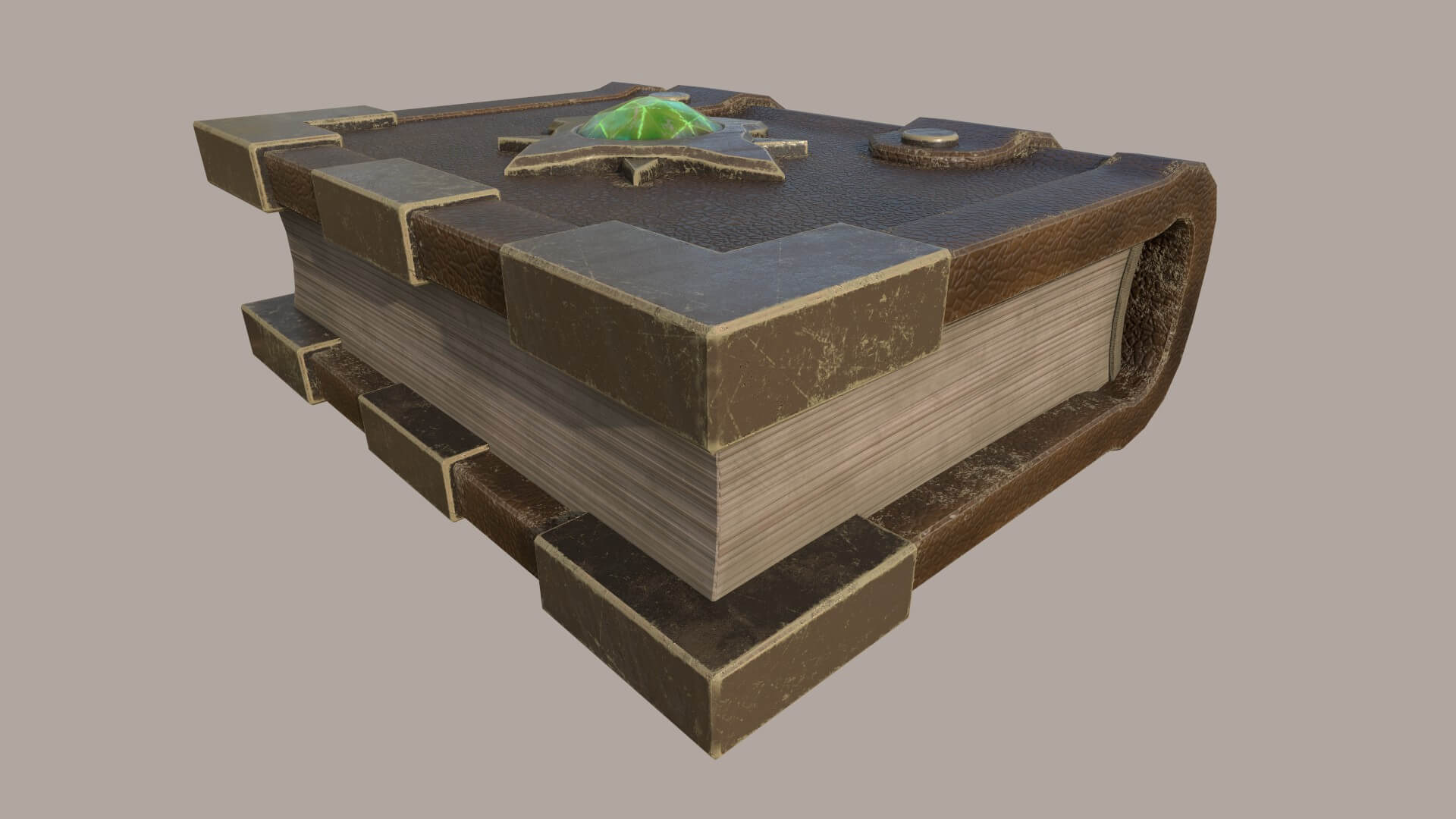 Stylized Spellbook With Green Star - 3D Model by Art_Teeves