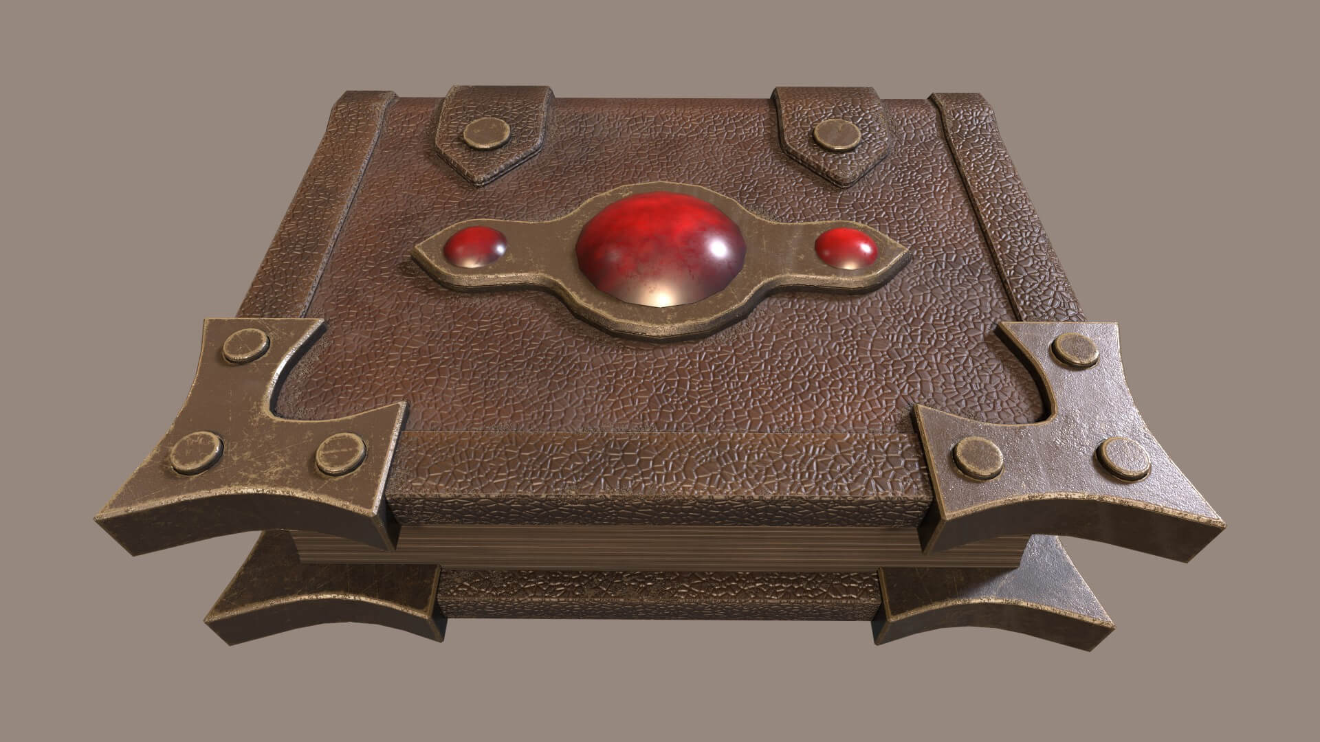 Stylized Spellbook With Ruby Planetoids - 3D Model by Art_Teeves