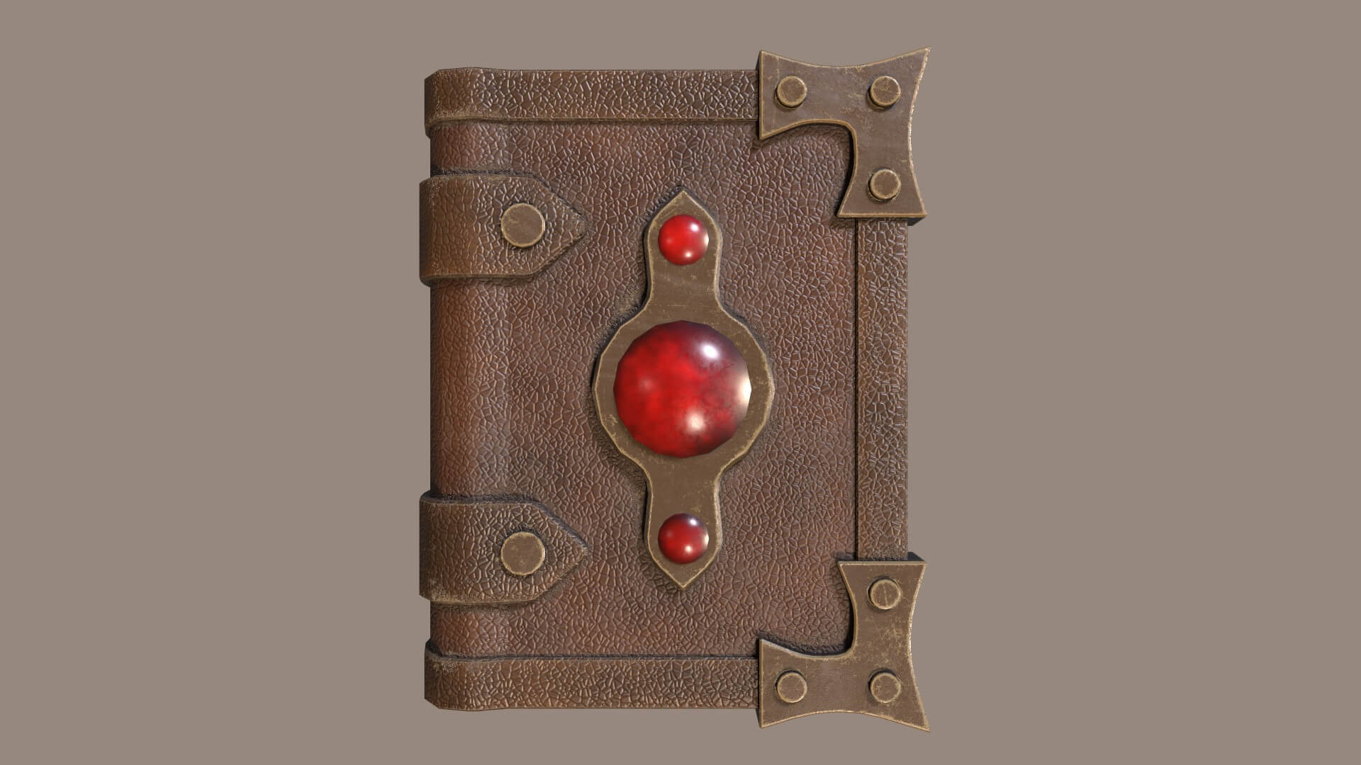 Stylized Spellbook With Ruby Planetoids - 3D Model by Art_Teeves