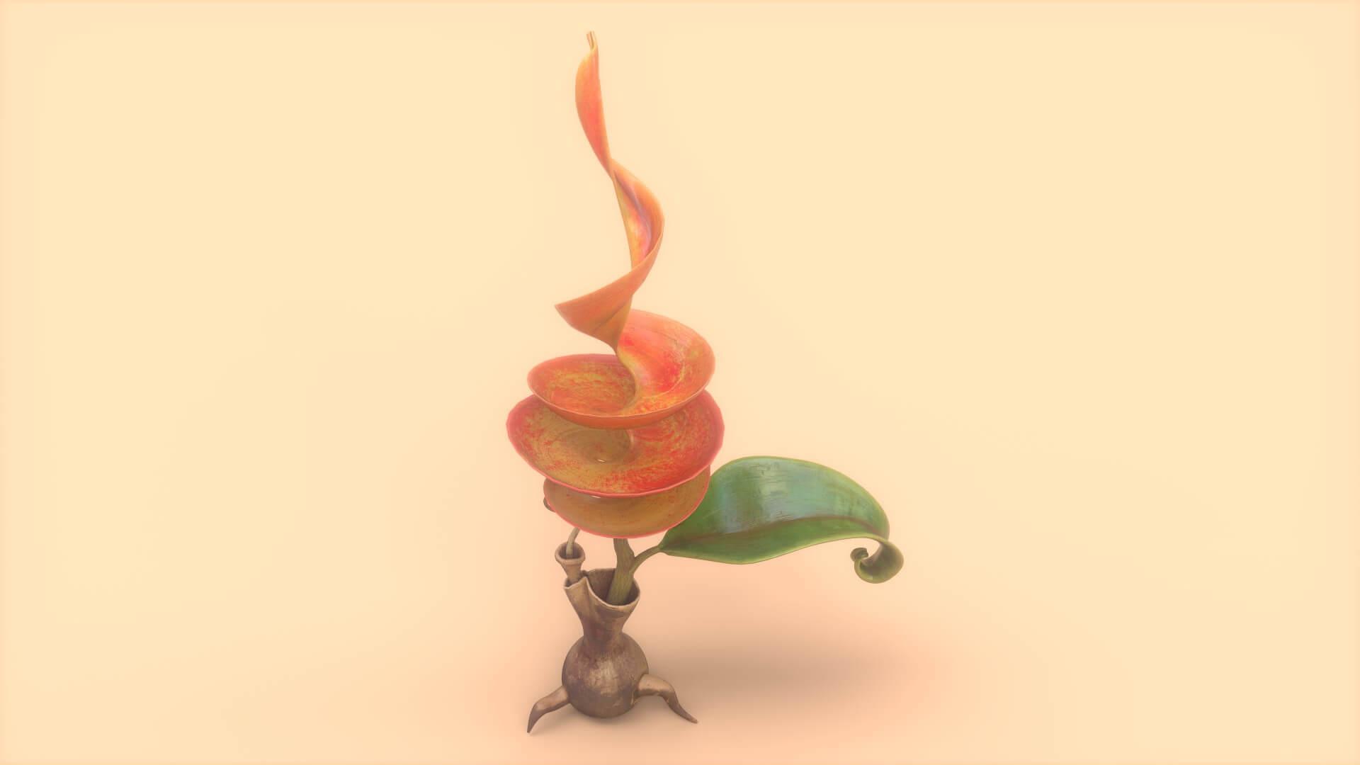 Stylized Spiral Flower - 3D Model by Art_Teeves
