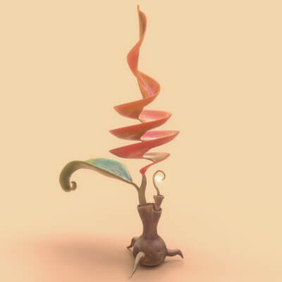 Stylized Spiral Flower - 3D Model by Art_Teeves