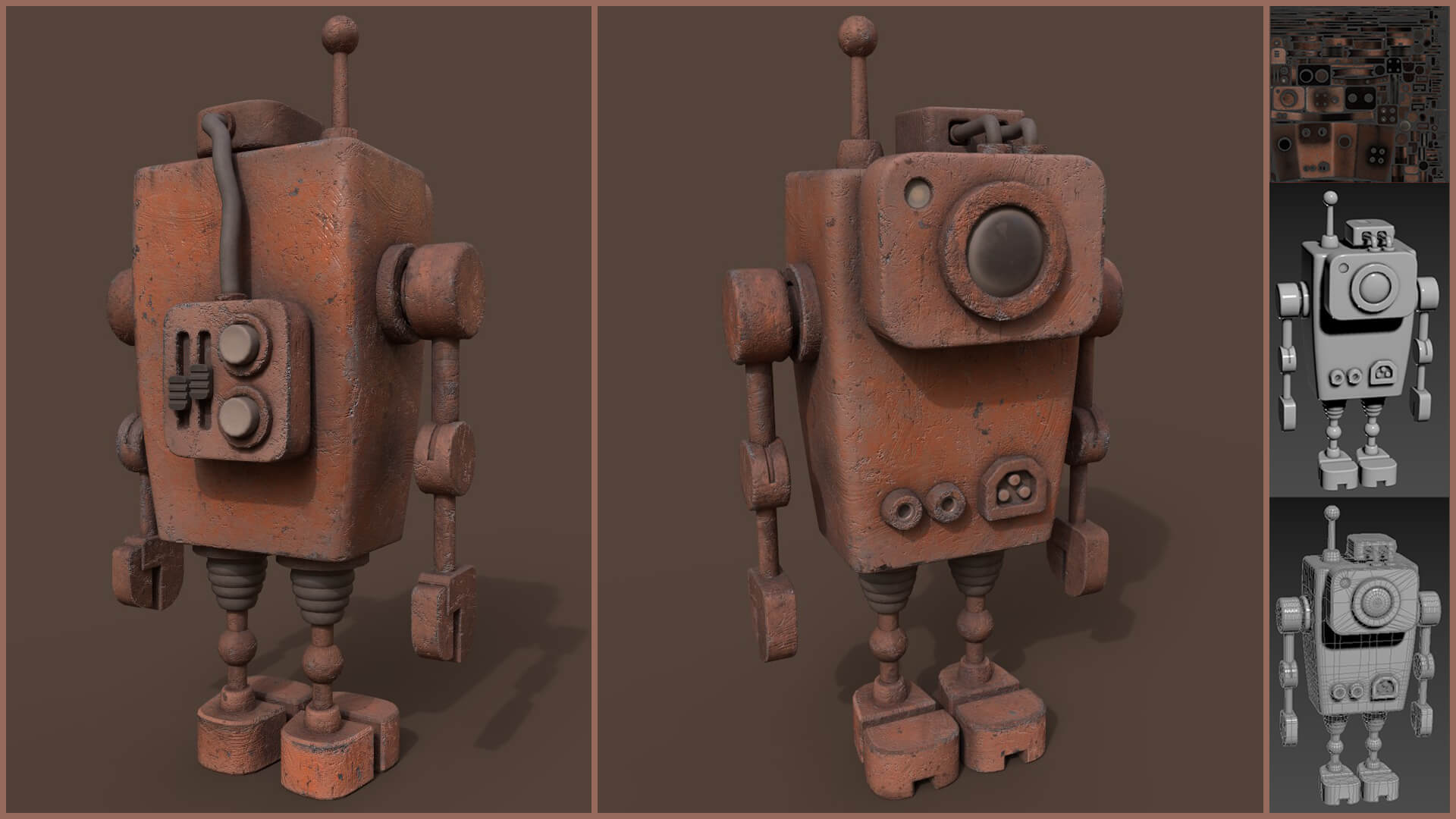 Stylized "Witness" Robot - 3D Model by Art_Teeves