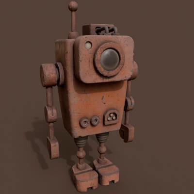 Stylized Simple Robot - 3D Model by Art_Teeves