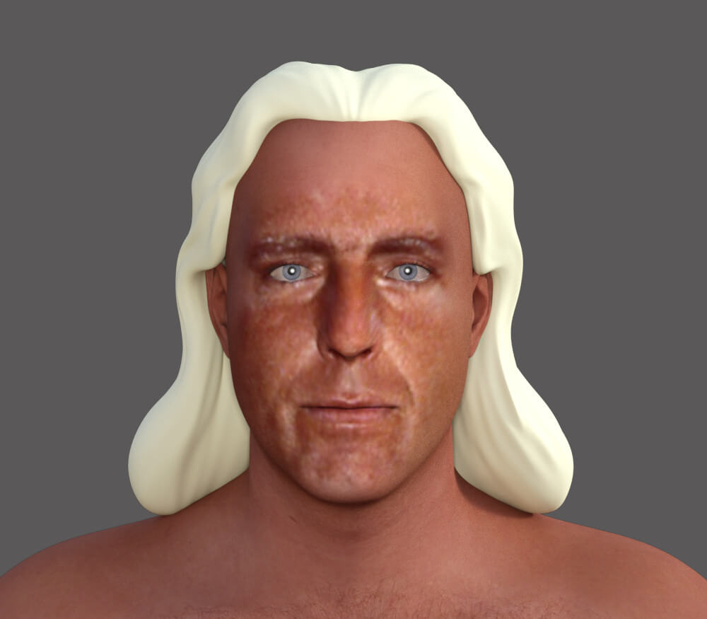 Ric Flair With Big Gold Belt - 3D Model by Art0922