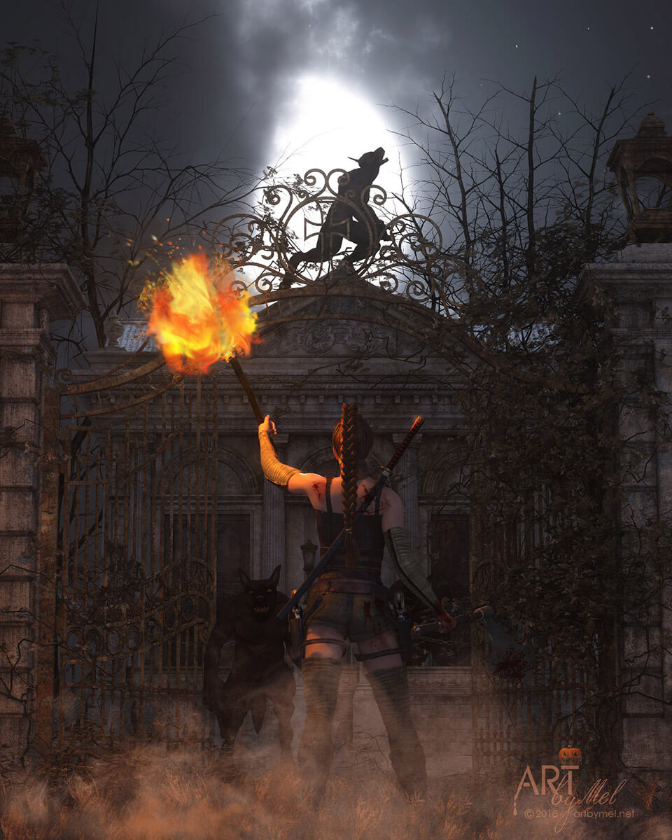 Hunter's Moon 3D Render, Digital Art by ArtbyMel