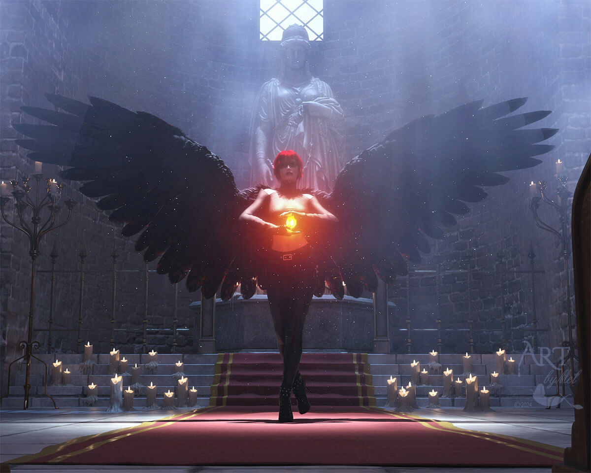 Light Bearer 3D Render, Digital Art by ArtbyMel