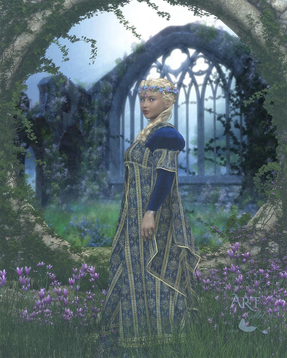 Portrait of a Princess 3D Render, Digital Art by ArtbyMel