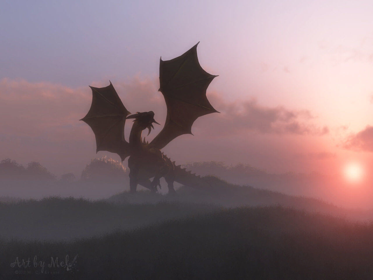 The Last Dragon 3D Render, Digital Art by ArtbyMel