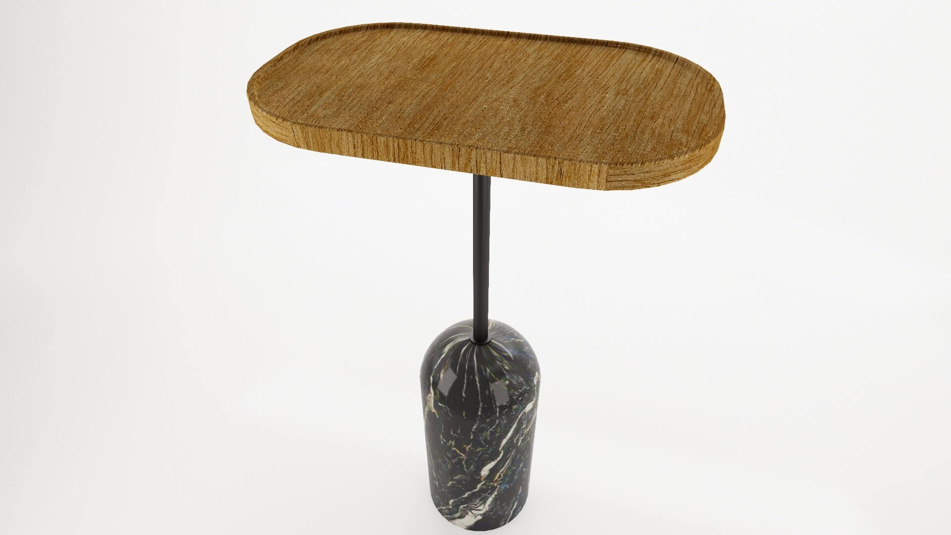 Elliptical Wooden Table - 3D Model by ArtCreation