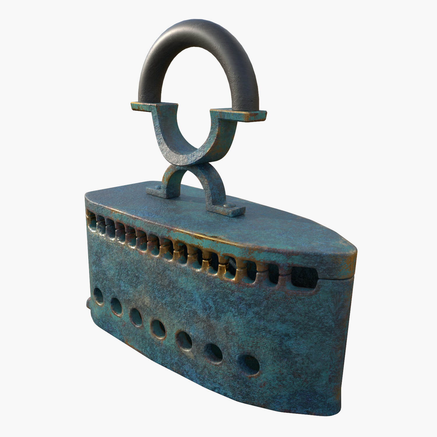 Antique Iron Covered With Rust and Patina - 3D Model by Artdeco 3d