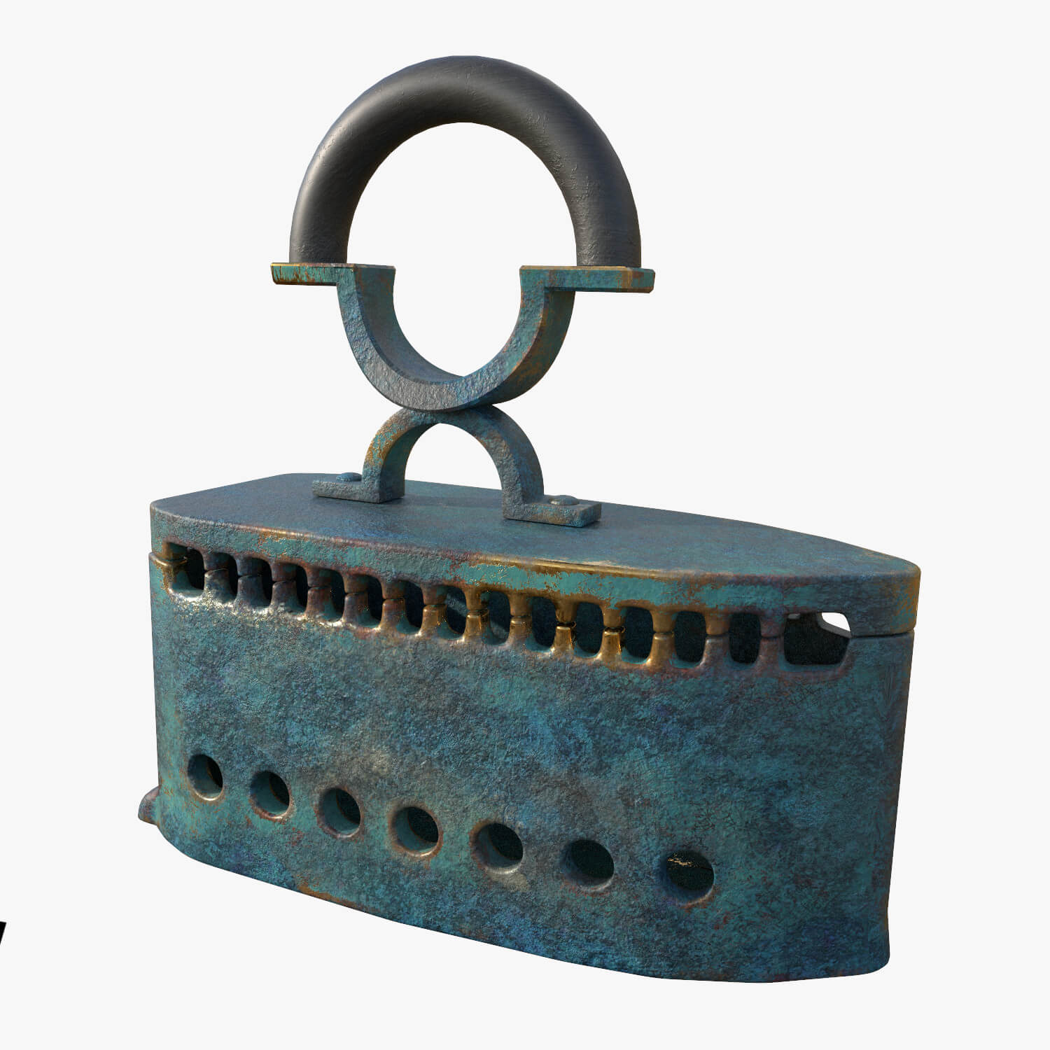 Antique Iron Covered With Rust and Patina - 3D Model by Artdeco 3d