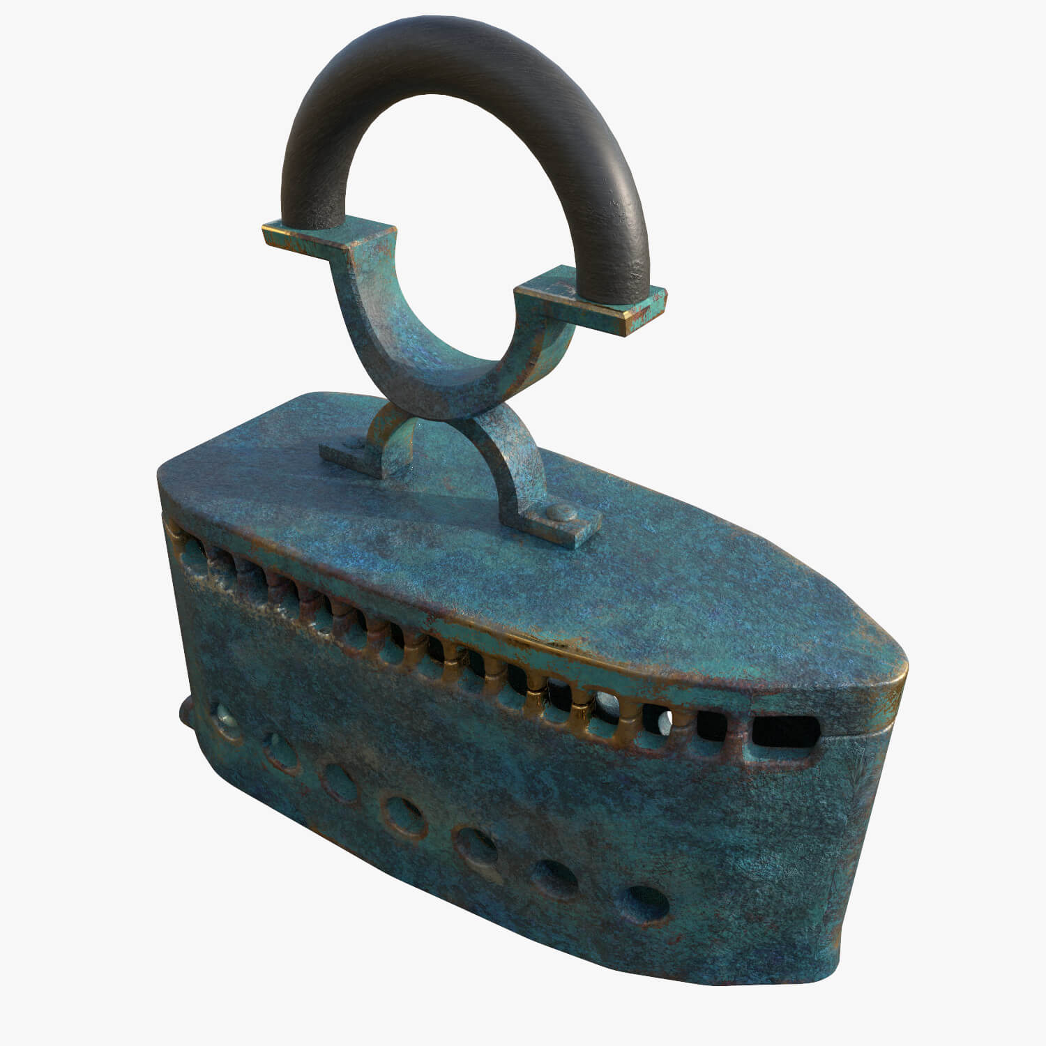 Antique Iron Covered With Rust and Patina - 3D Model by Artdeco 3d