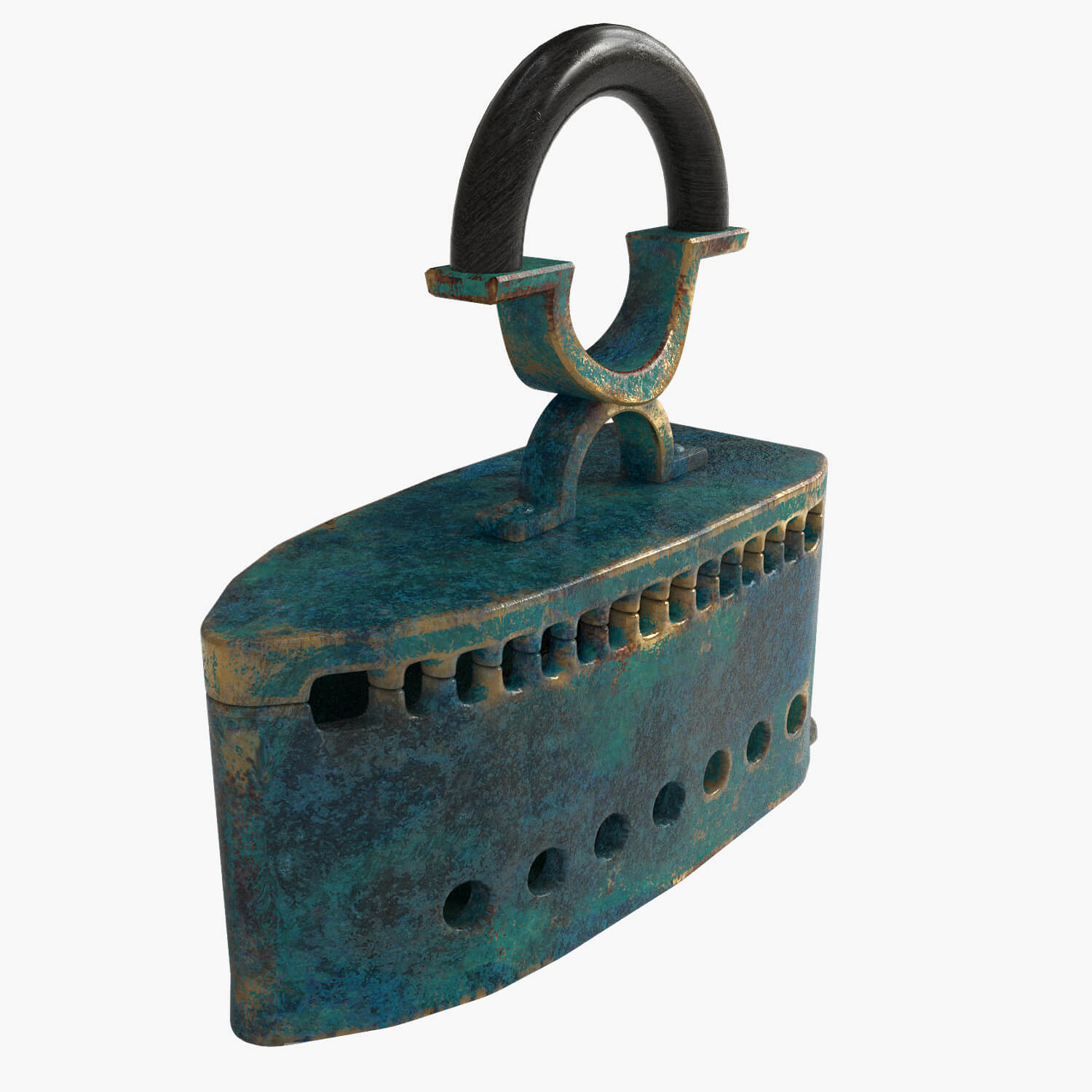 Antique Iron Covered With Rust and Patina - 3D Model by Artdeco 3d
