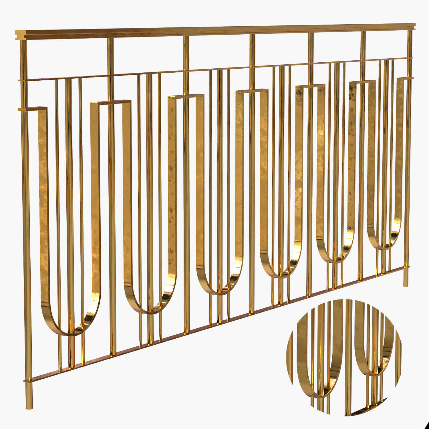 Architectural Railings in Art Deco Style - 3D Model by Artdeco 3d