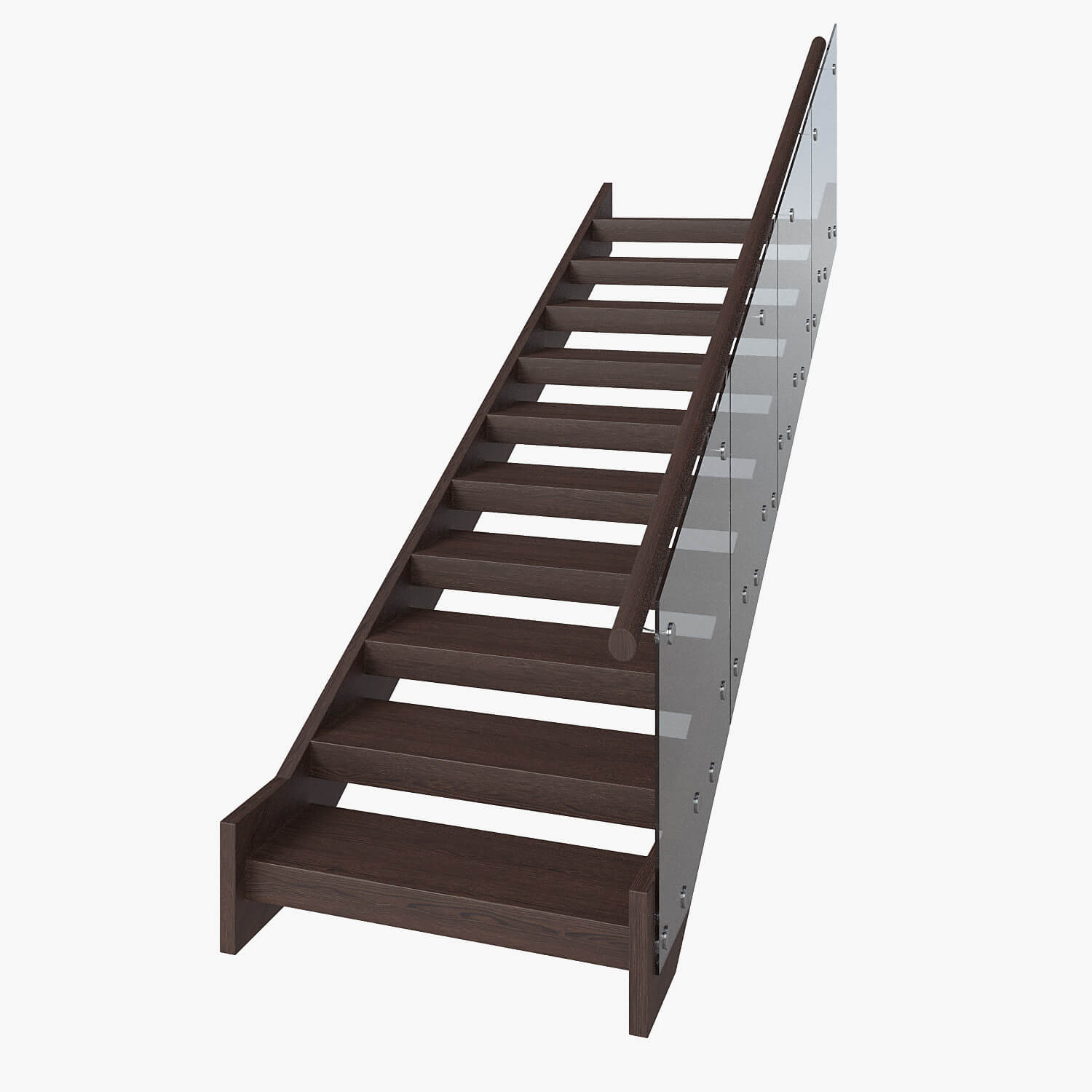 Architectural Staircase With Glazing - 3D Model by Artdeco 3d