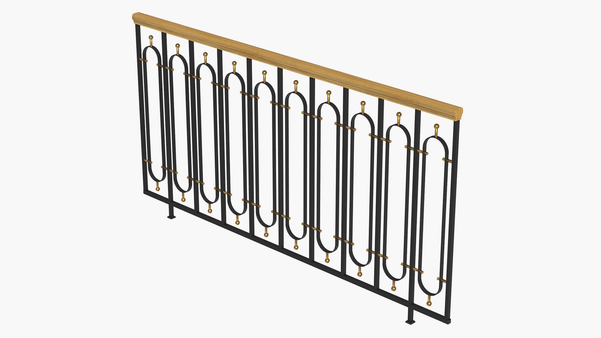 Art Deco Style Railing - 3D Model by Artdeco 3d
