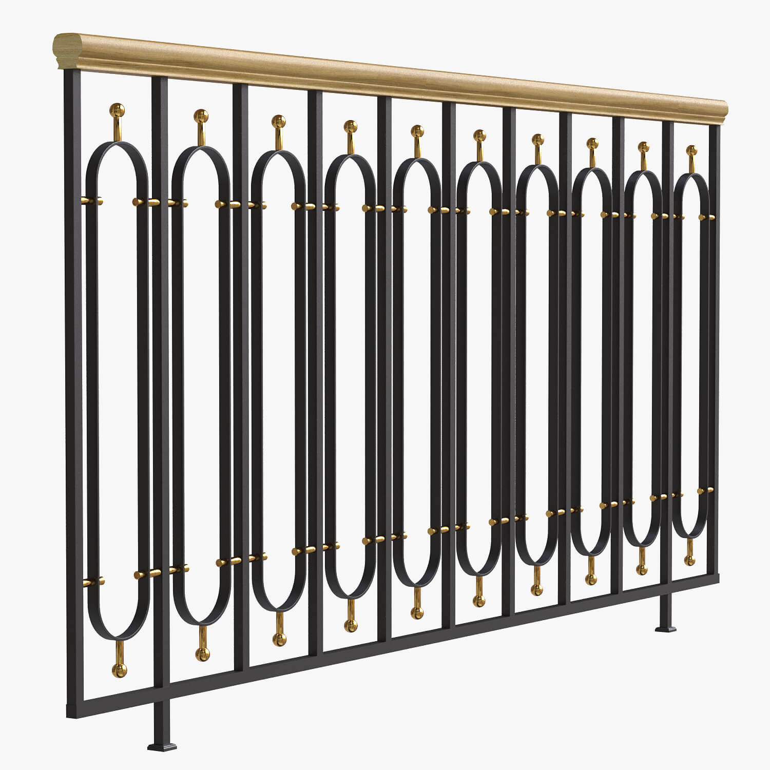 Art Deco Style Railing - 3D Model by Artdeco 3d