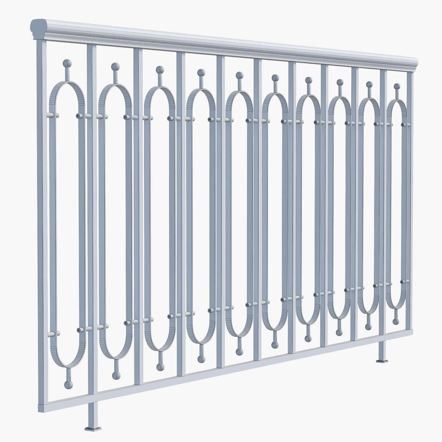 Art Deco Style Railing - 3D Model by Artdeco 3d