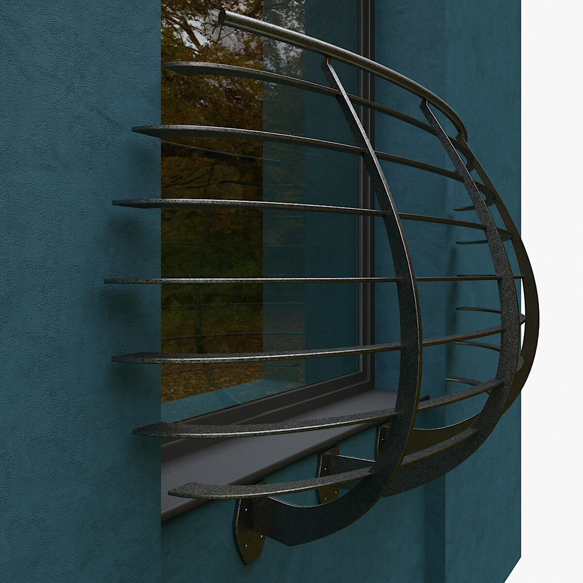 Balcony for Modern Houses - 3D Model by Artdeco 3d