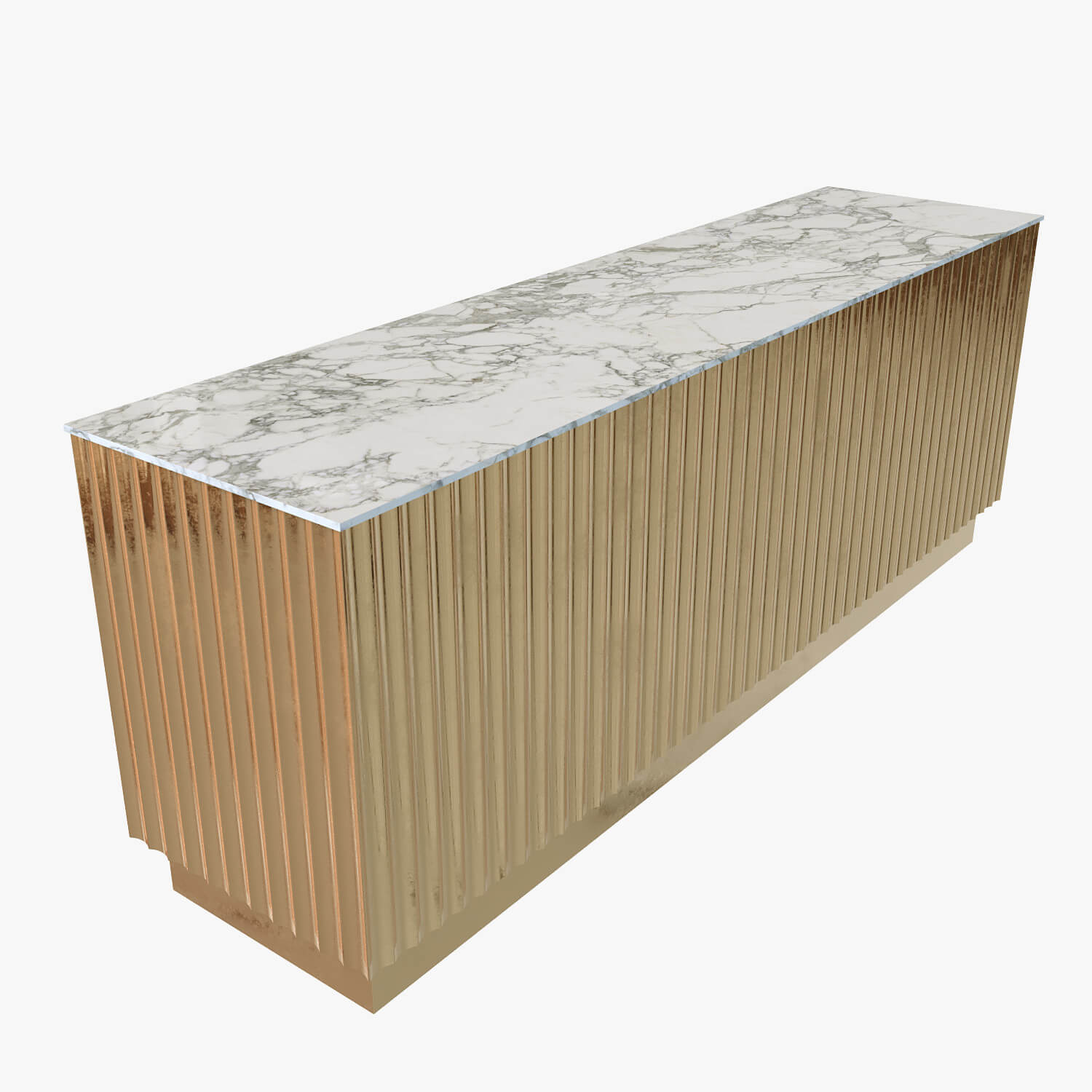 Bar Counter Decorated With Gold Color - 3D Model by Artdeco 3d