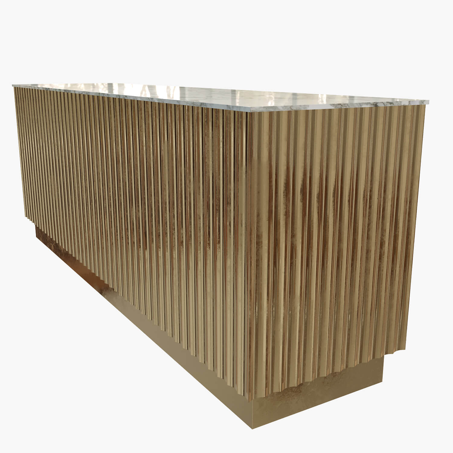 Bar Counter Decorated With Gold Color - 3D Model by Artdeco 3d