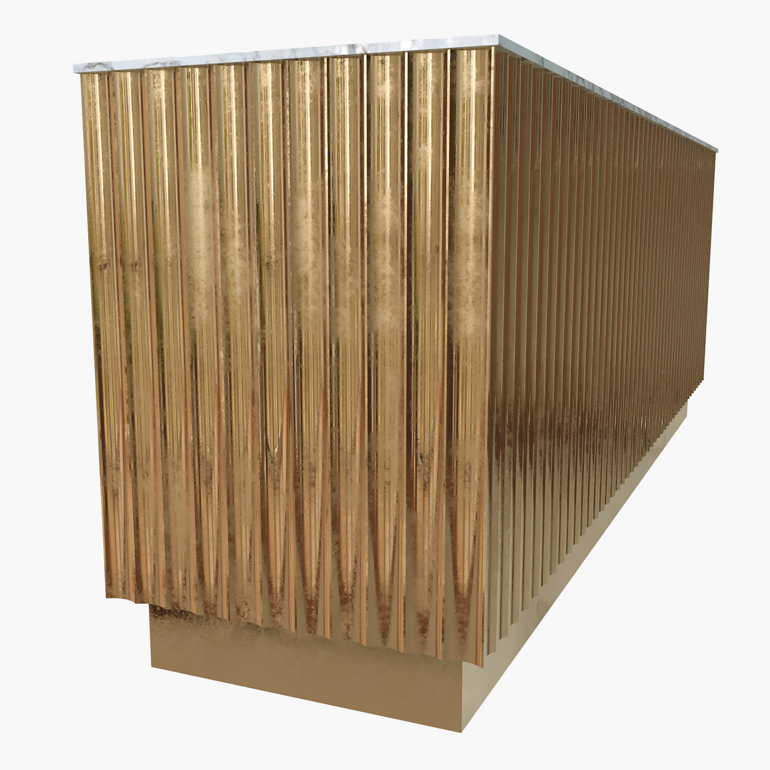 Bar Counter Decorated With Gold Color - 3D Model by Artdeco 3d