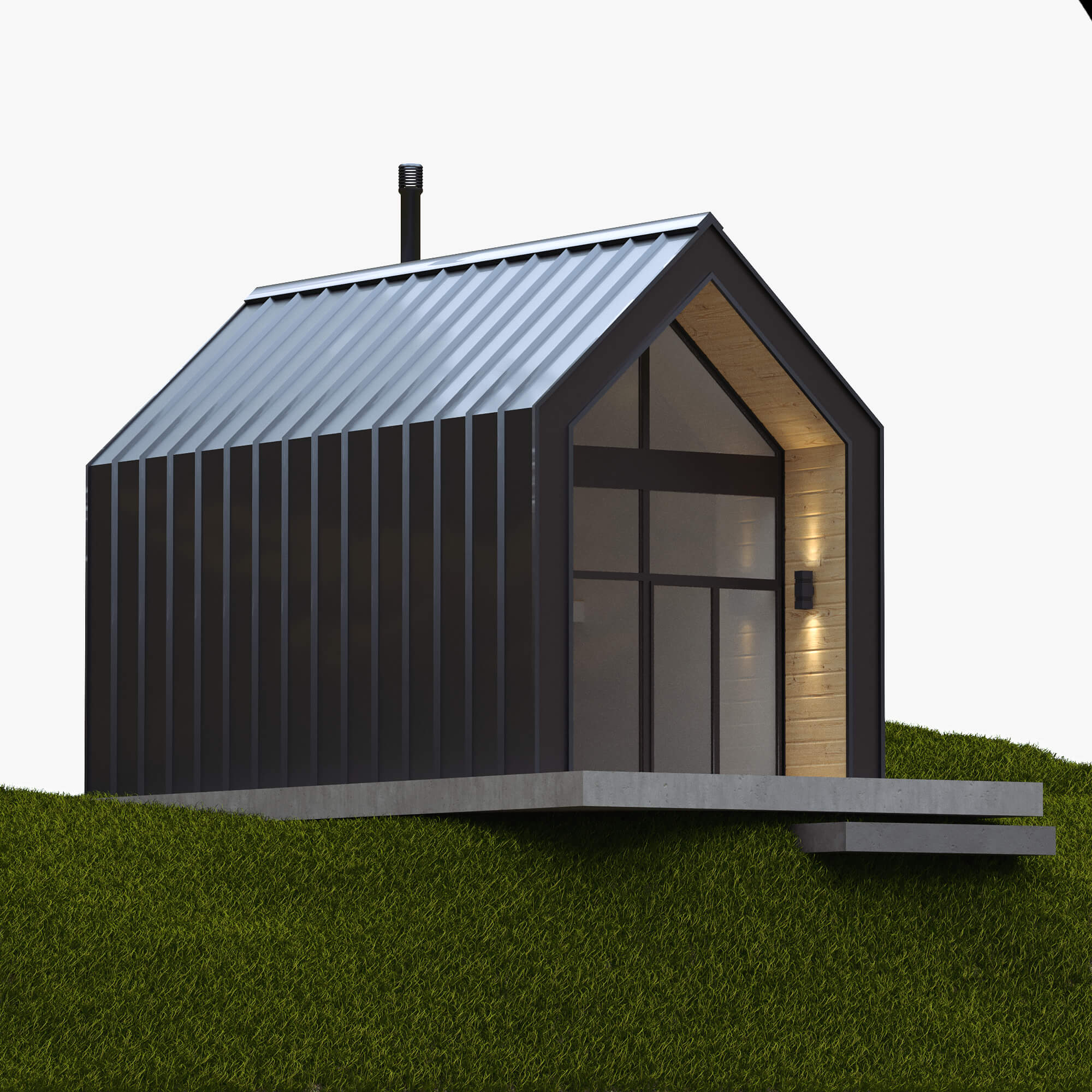 Barnhouse Modern With a Slope - 3D Model by Artdeco 3d