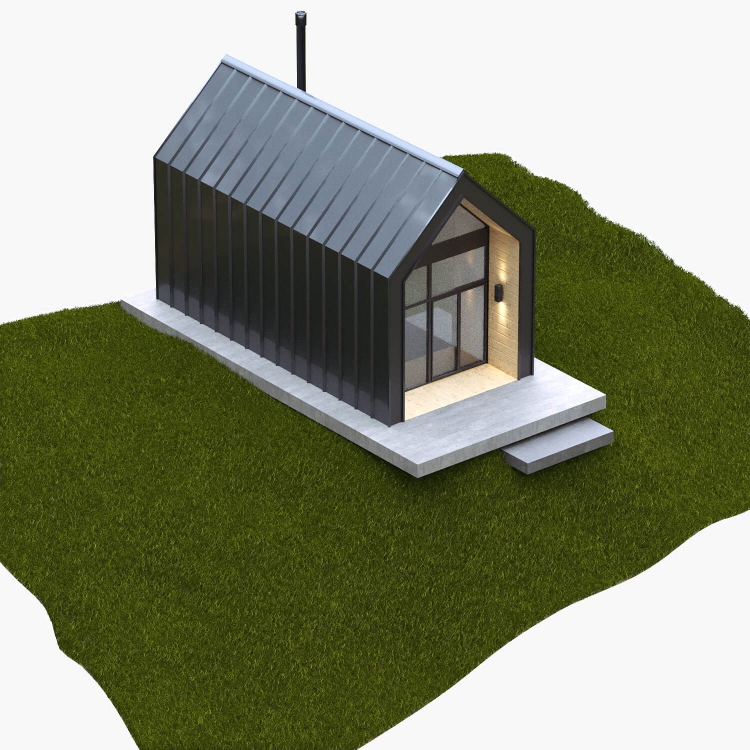 Barnhouse Modern With a Slope - 3D Model by Artdeco 3d