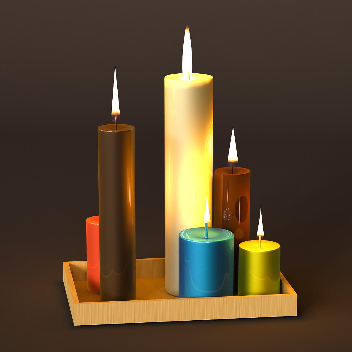 Candles - 3D Model by Artdeco 3d