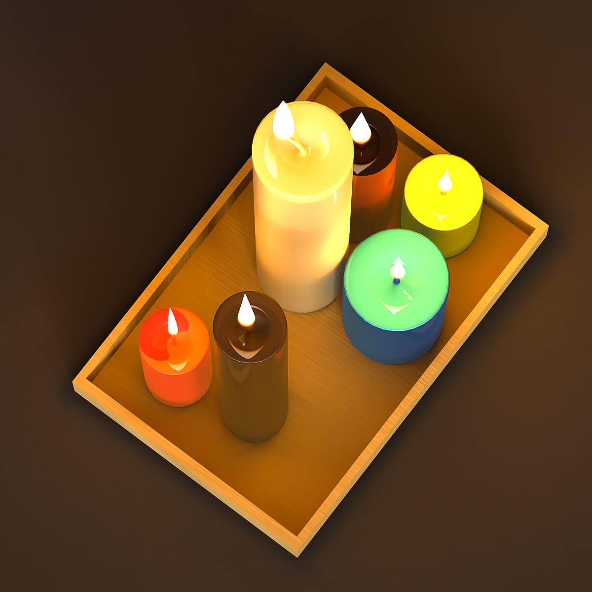 Candles - 3D Model by Artdeco 3d