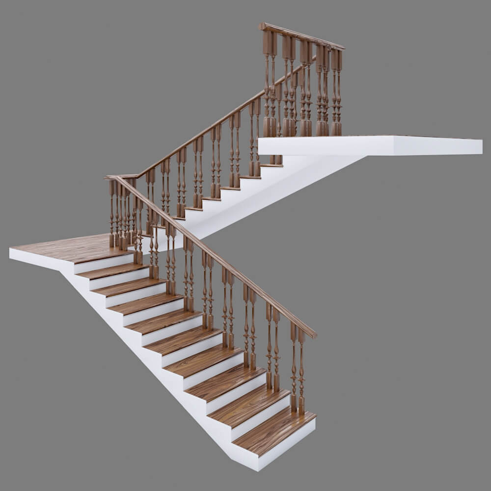 Classic Staircase - 3D Model by Artdeco 3d