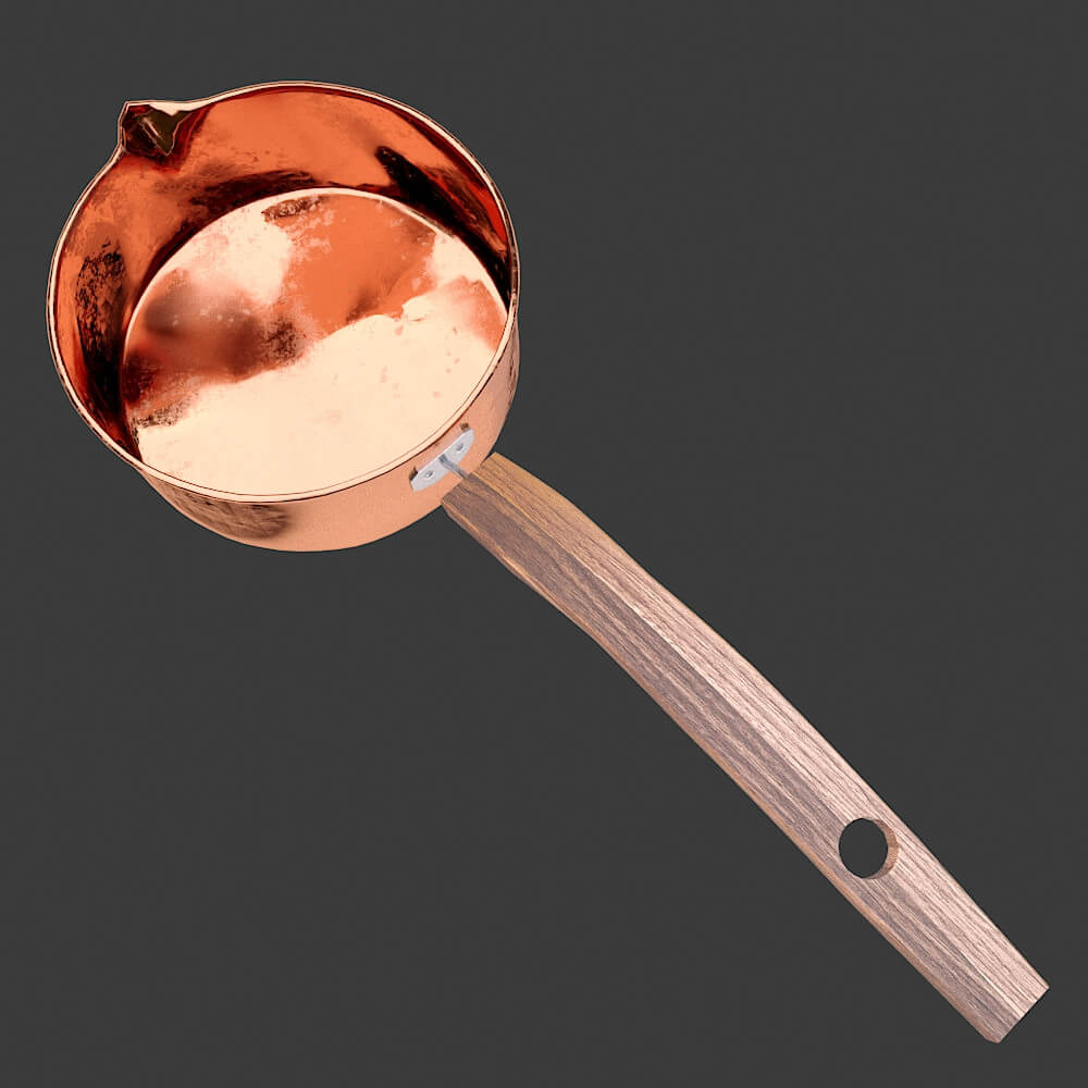 Copper Ladle - 3D Model by Artdeco 3d