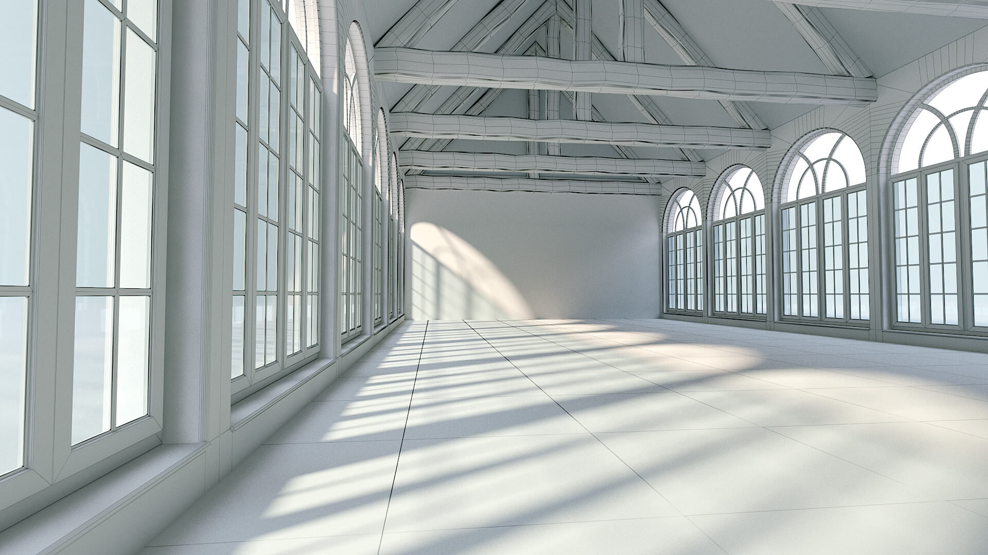 Empty Hall - 3D Model by Artdeco 3d
