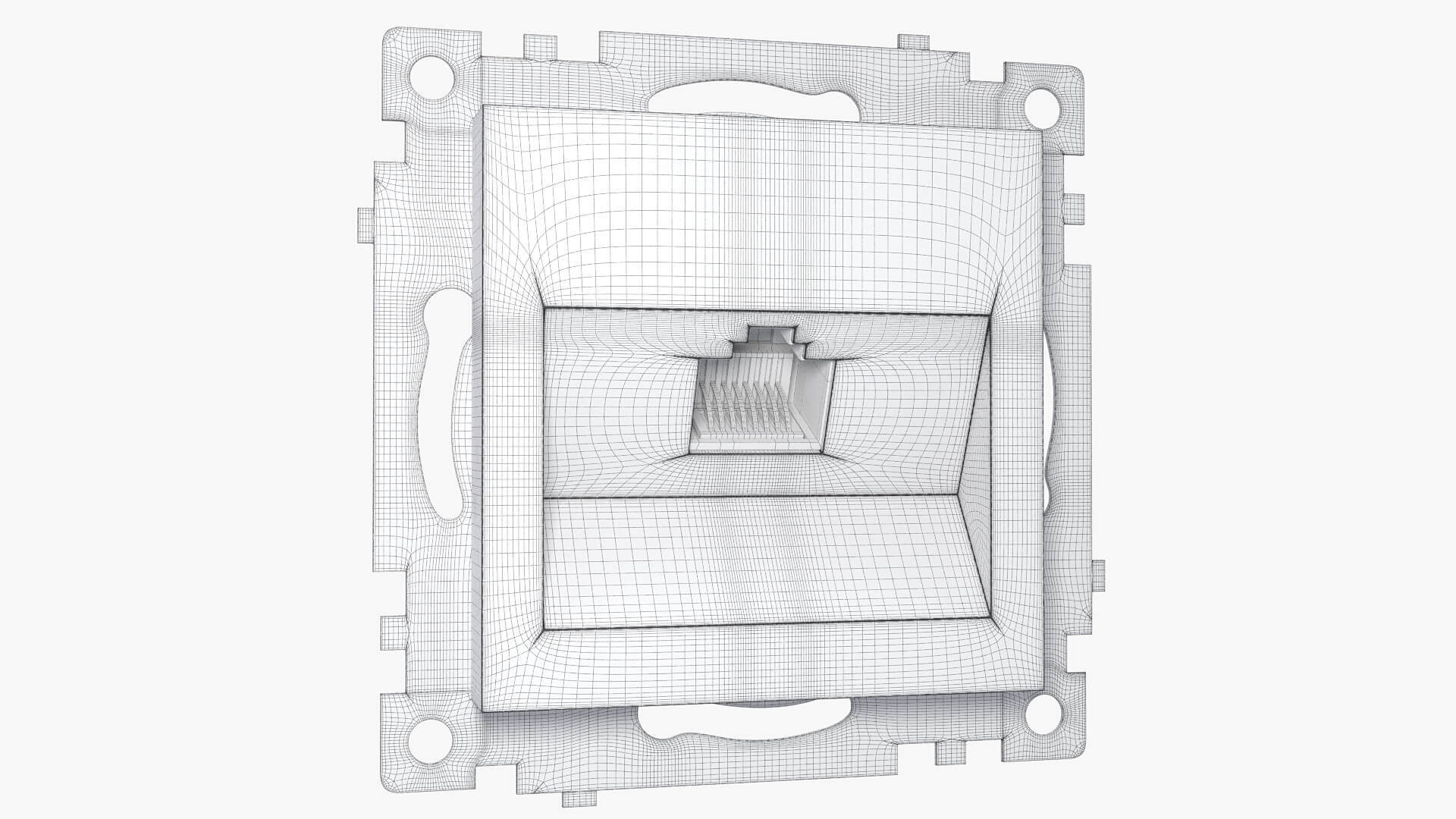 Ethernet Outlet - 3D Model by Artdeco 3d
