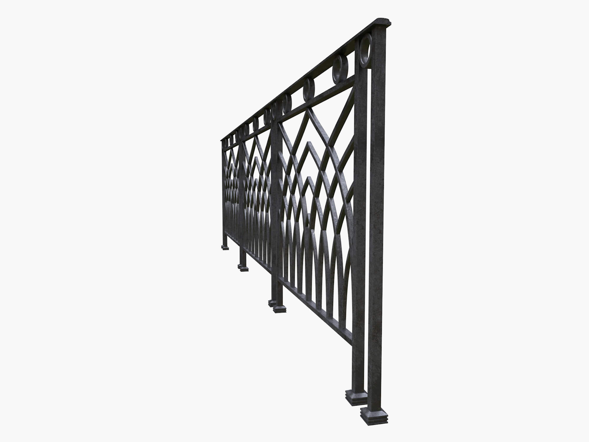 Gothic Style Railing - 3D Model by Artdeco 3d