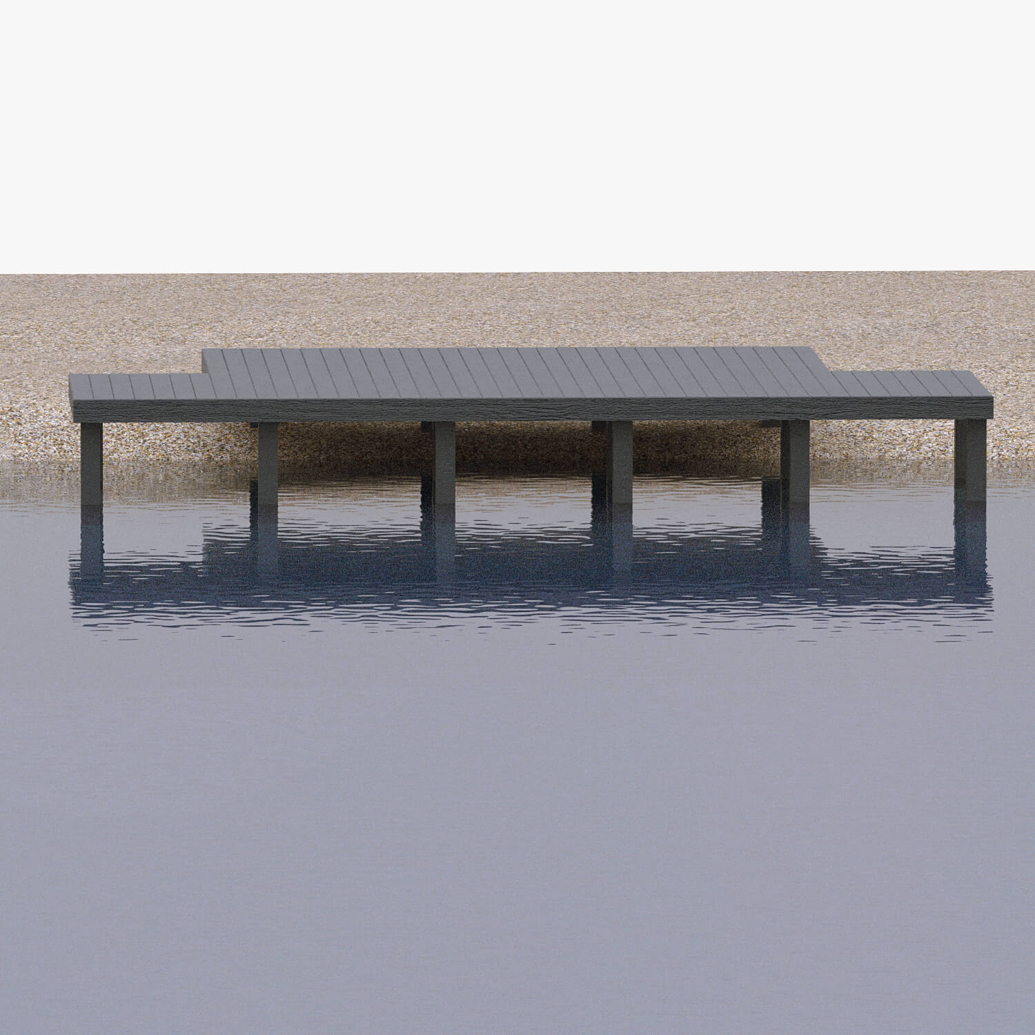 Modern Boat Pier Berth - 3D Model by Artdeco 3d