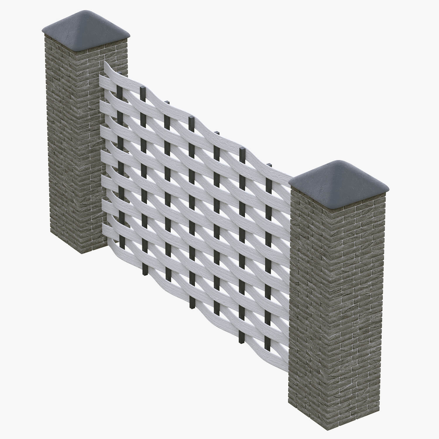 Modern Fence With Weaving - 3D Model by Artdeco 3d