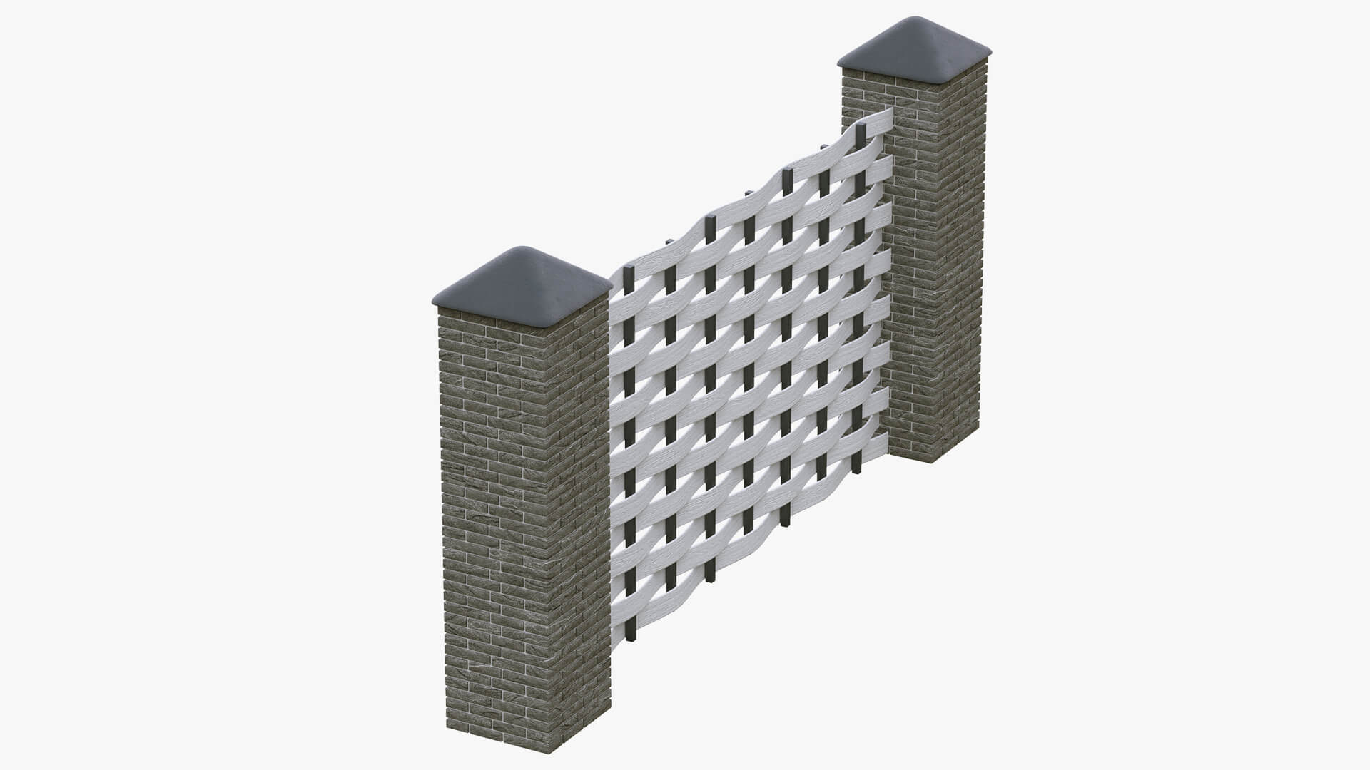 Modern Fence With Weaving - 3D Model by Artdeco 3d